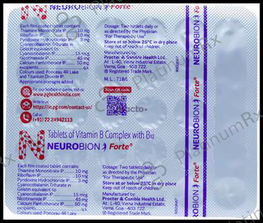 Neurobion Forte Tablet 30s – Save 41% on Substitute Medicine